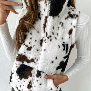 Jackets & Coats | New Cow Print Teddy Vest Coat | Poshmark